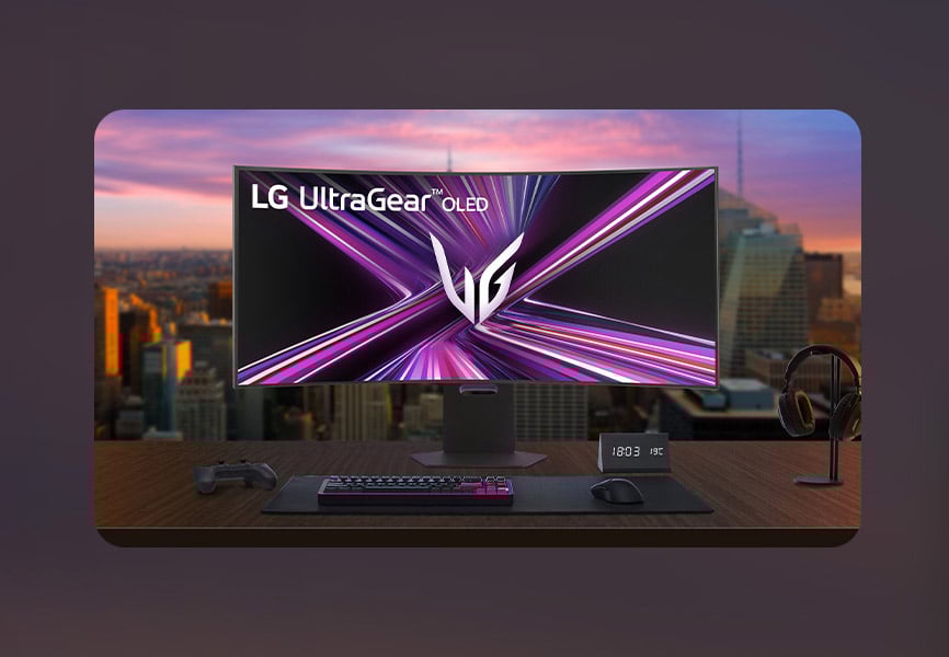 LG 45" UltraGear™ OLED Gaming Monitor 5K2K WUHD 165Hz or WFHD Dual Mode 330Hz 0.03ms Nvidia G ...